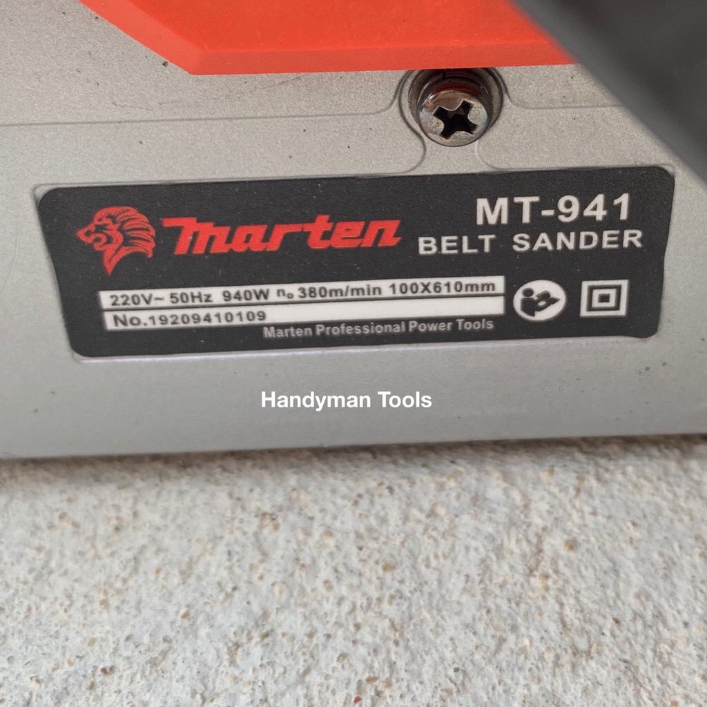เครื่องขัดกระดาษทรายสายพาน รถถัง ขัดไม้ ขนาด 4 นิ้ว ยี่ห้อ Marten รุ่น ...