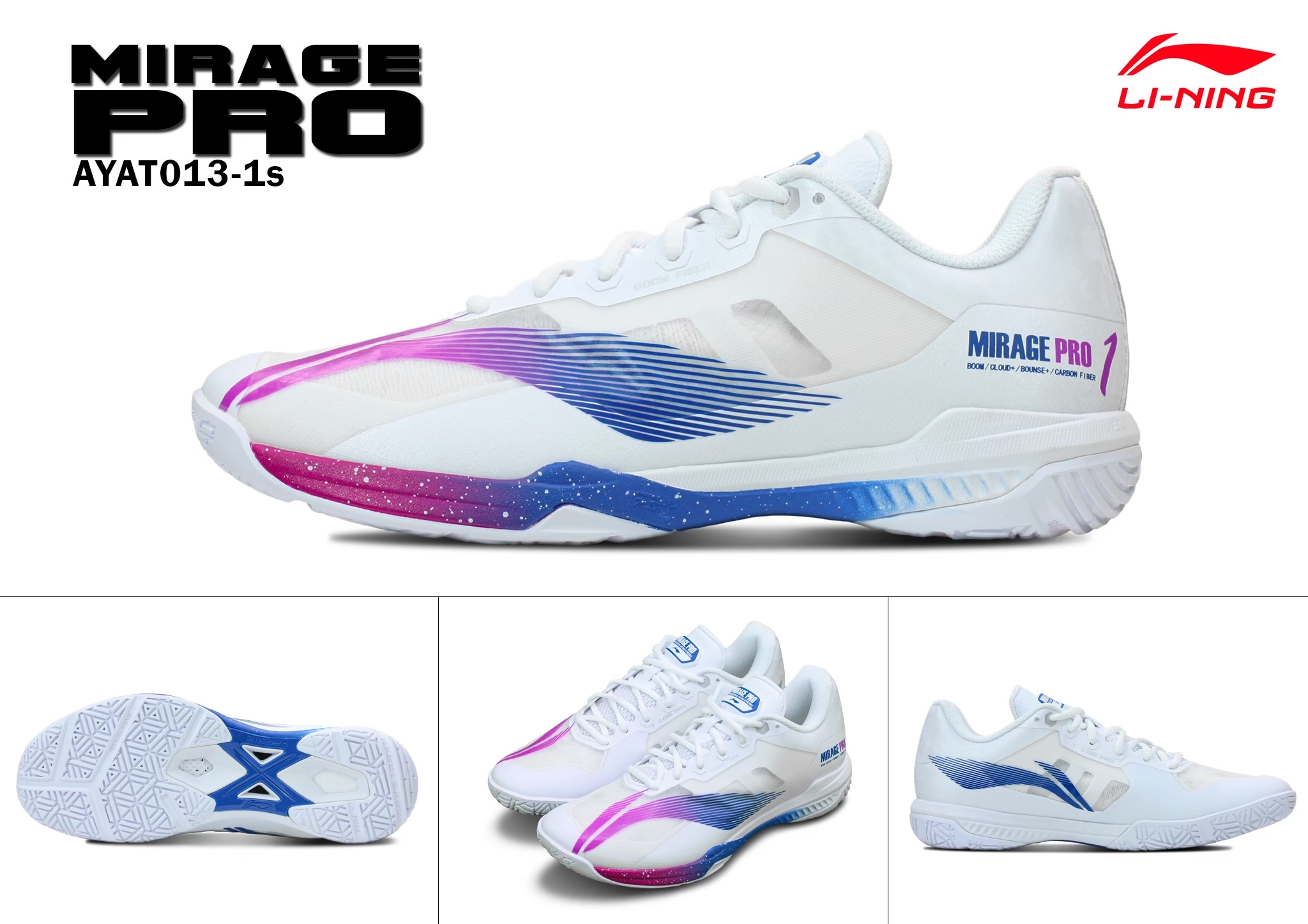 LI-NING MIRAGE PRO (AYAT013-1) BADMINTON SHOES รองเท้าแบดมินตัน ...
