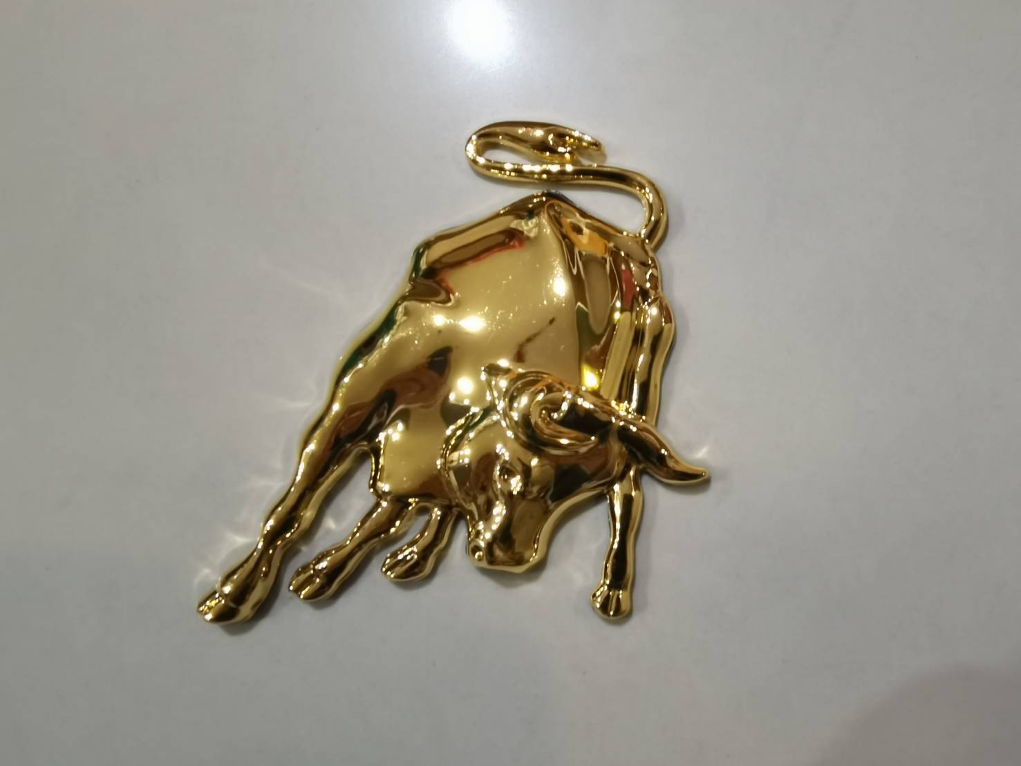 โลโก้กระทิง งานโลหะ สีเงิน หรือ สีทอง Metal BULL Logo Car Auto ...