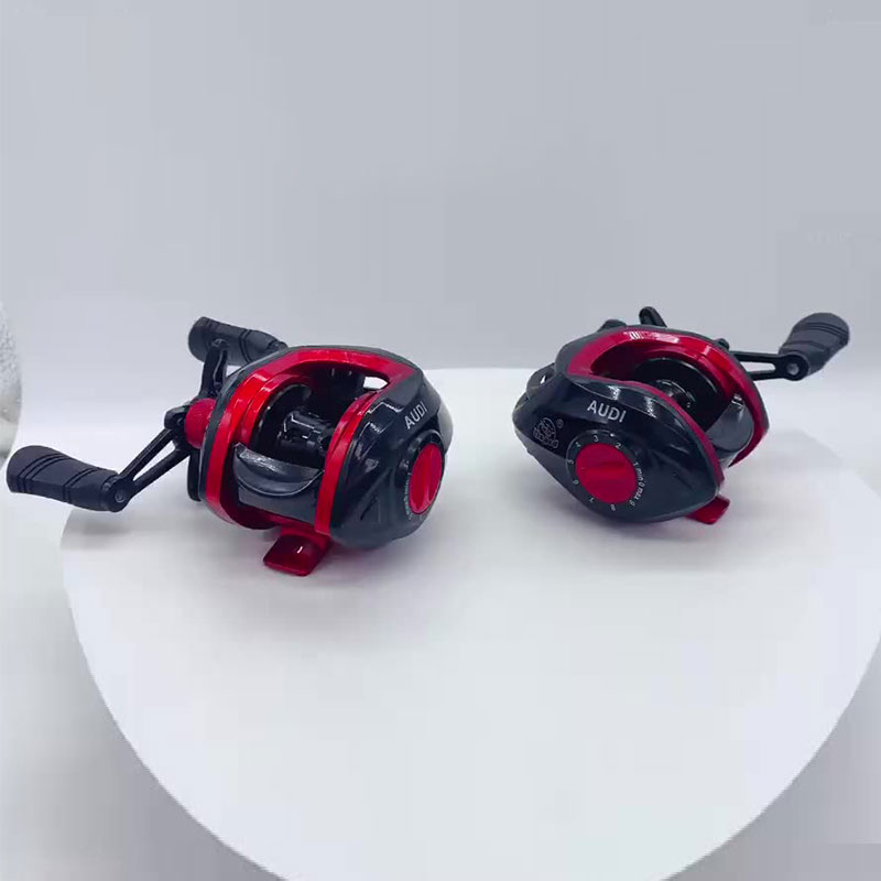 LOCO FISH รอกตกปลา พลาสติก/อลูมิเนียมอัลลอย สีดำ สีแดง เบรกแม่เหล็ก ...