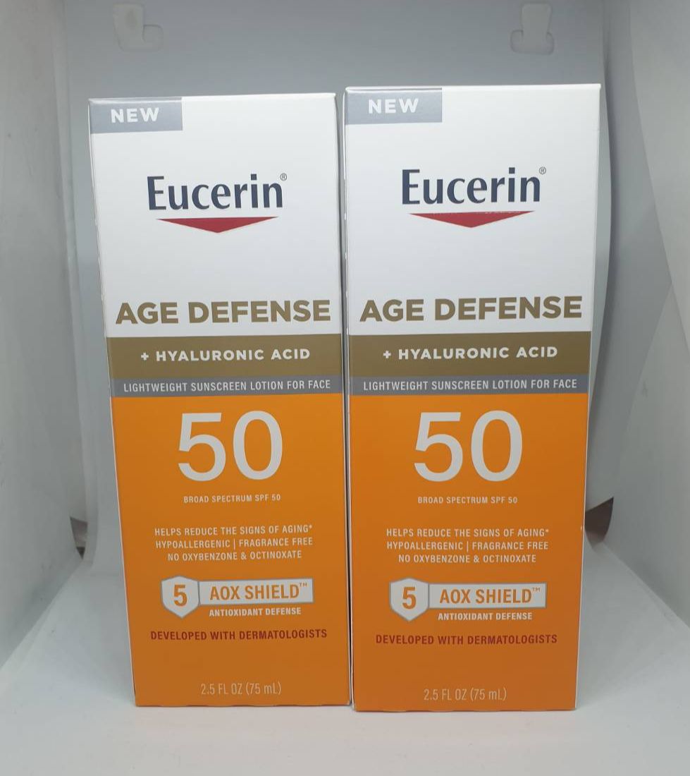 ครีมกันแดด Eucerin Age Defense SPF 50 Face Sunscreen Lotion with ...