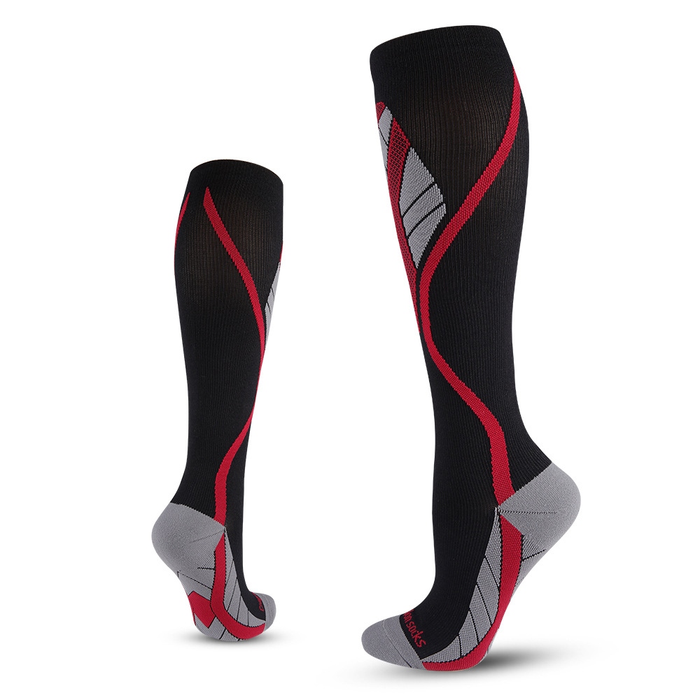 Men's Compression Soccer Socks Marathon Running Knee High Women ...