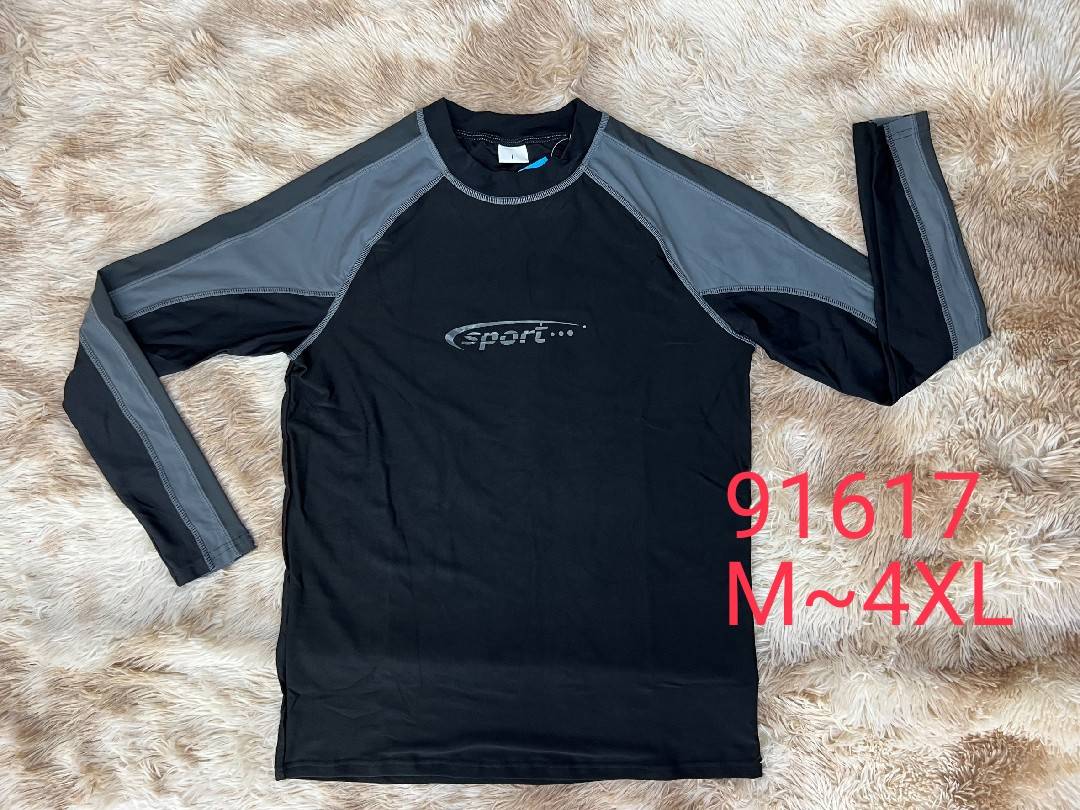 เสื้อว่ายน้ำชาย เสื้อว่ายน้ำแขนยาว ถูกและดี ผ้ากันยูวี ใส่แล้วอย่างเท่ห์ LXL2XL3X 4XL มีเก็บเงิน ...
