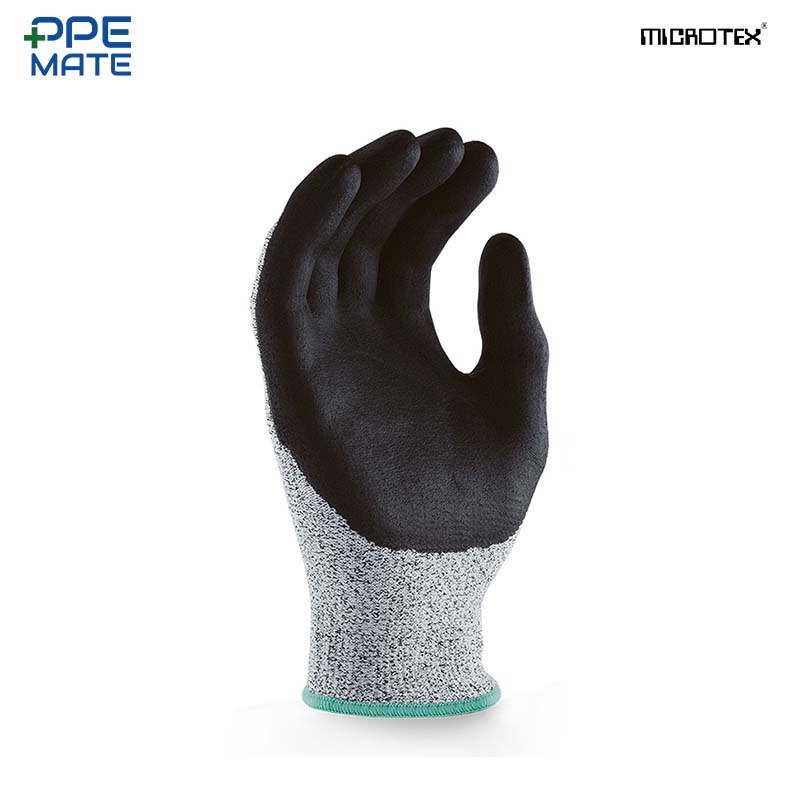 MICROTEX HI-CUT NITRILE GRIP ถุงมือกันบาดเคลือบไนไตร ป้องกันการบาดเฉือน ...