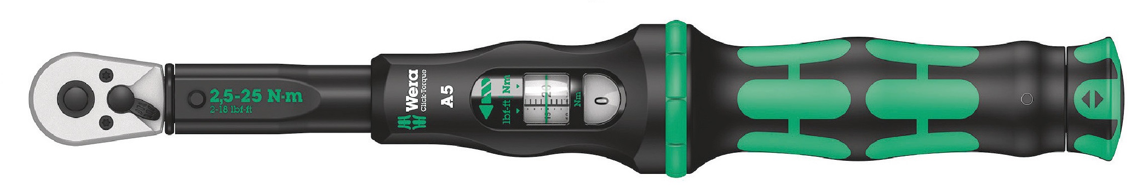 WERA Click-Torque A5 Drive 2,5 - 25 Nm, Torque wrench Drive 2,5 - 25 Nm ...