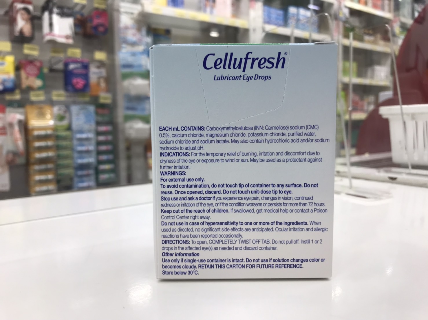 Cellufresh UD น้ำตาเทียมรายวัน 1กล่องมี 30 ชิ้น (0.4ml/1 หลอด) - BnW ...