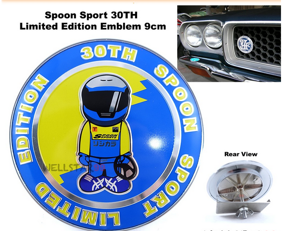 Spoon Sport Limited Edition 30th Front Grill Badge Car JDM Emblem 9cm ...