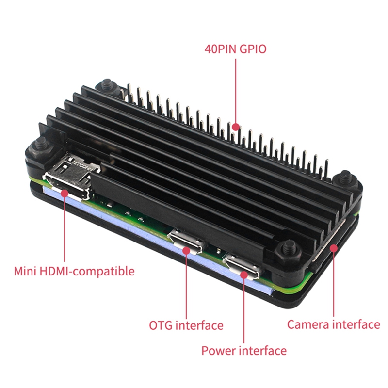 For Raspberry Pi Zero 2 W Aluminum Case + Pin Header Screwdriver ...