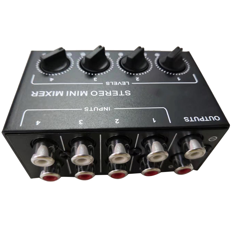 Cx400 Mini Stereo Rca 4-Channel Passive Mixer Small Mixer Mixer Stereo Dispenser for Live and ...