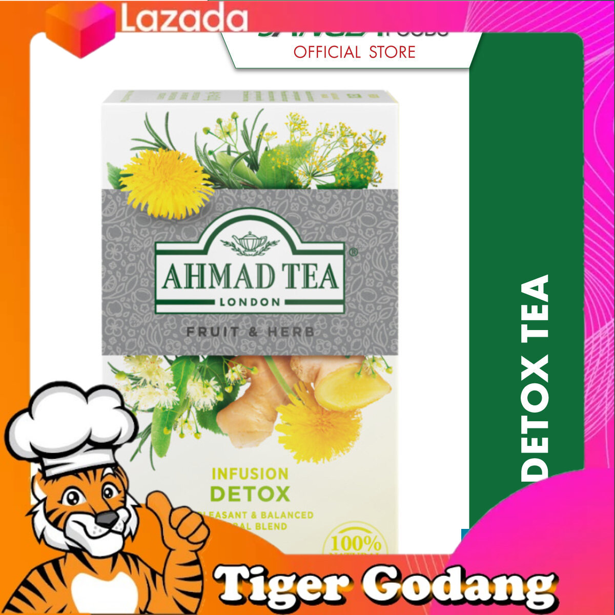 Ahmad Tea Detox (20 Teabags) Halal Certified | Lazada.co.th