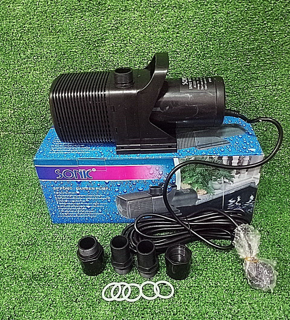 ปั้มน้ำยอดนิยม ราคาถูก SONIC SP-612 ปั๊มดูดน้ำ ปั้มน้ำบ่อปลา ปั๊มน้ำพุ น้ำตก ขนาด 12,000 ลิตรต่อ ...