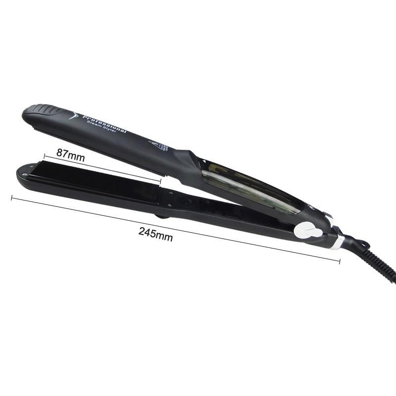 Professional Ceramic hair steamer hair iron straightener curly ...