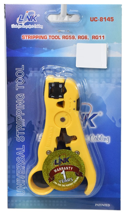 STRIPPING TOOL (คีมปอกสาย ทีวี/กล้องวงจรปิด) LINK (UC-8145) RG59/RG6/RG11 ประกัน 1 ปี *ของแท้ ...