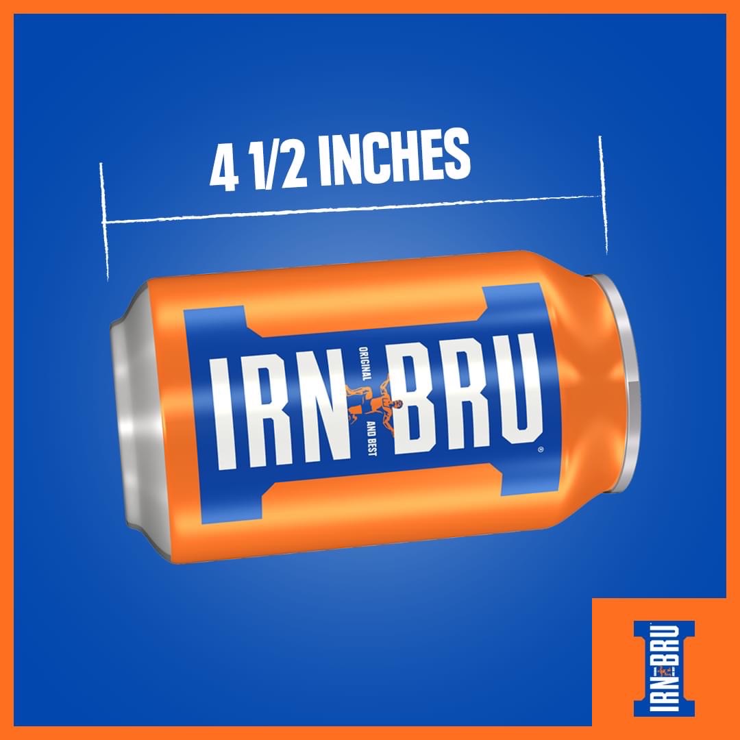 Irn Bru 330ml ไอรอนบรู 330มิลลิลิตร Scottish Soft Drink เครื่องดื่มสก็อตติช น้ำอัดลม ไอรอนบลู ...