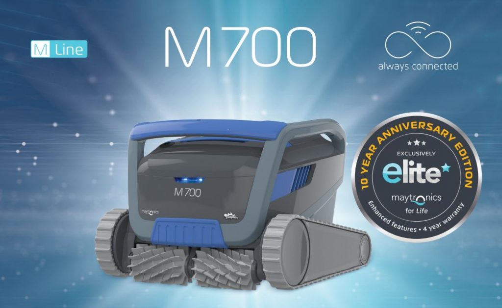 เครื่องทำความสะอาดสระ Dolphin M700 Robot รับประกัน 4 ปี ทำพื้นและปีน ...