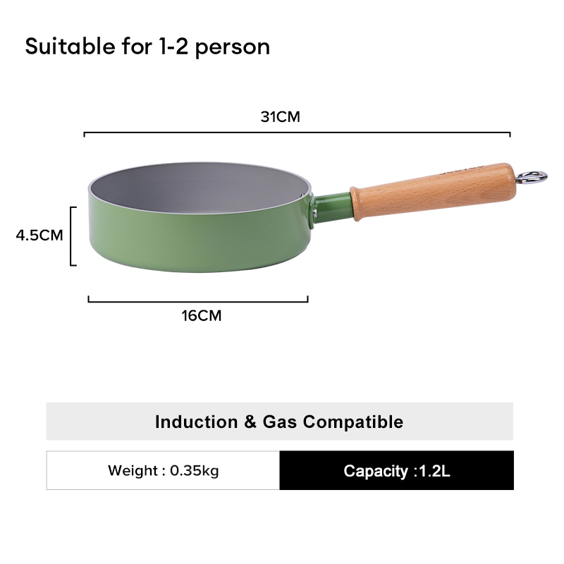 JEETEE 16CM Mini frying pan Non Stick Egg Frying Pan Suitable for ...