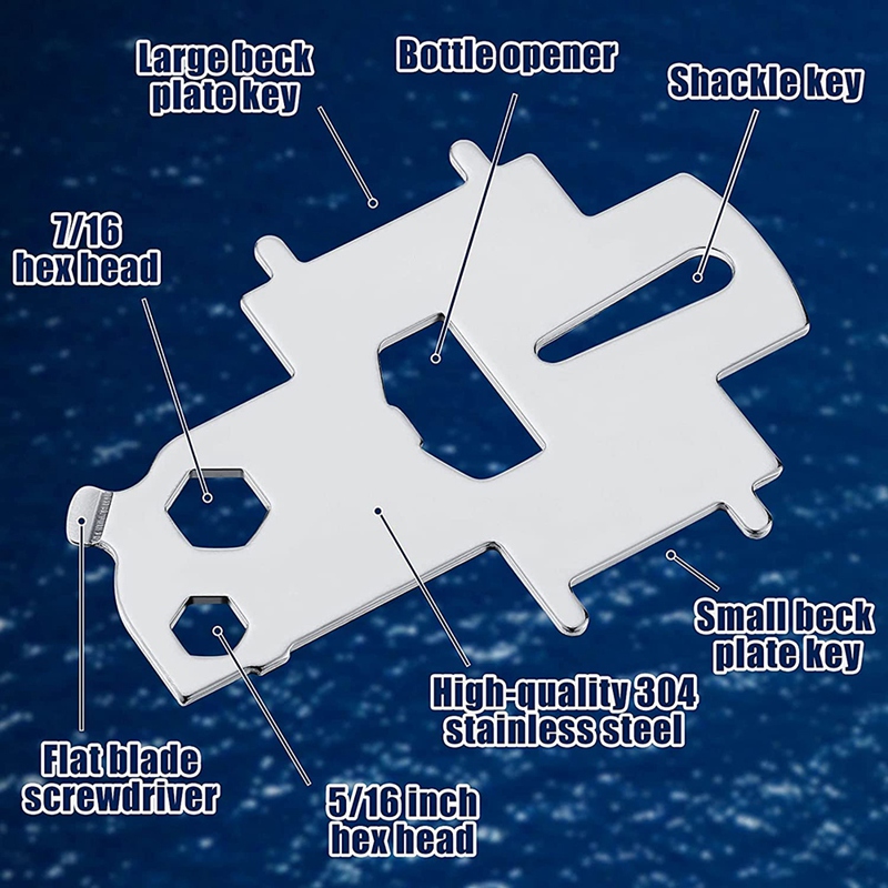 2 Pieces Deck Plate Key Fuel Key Plate Deck Tool Key Stainless Steel ...