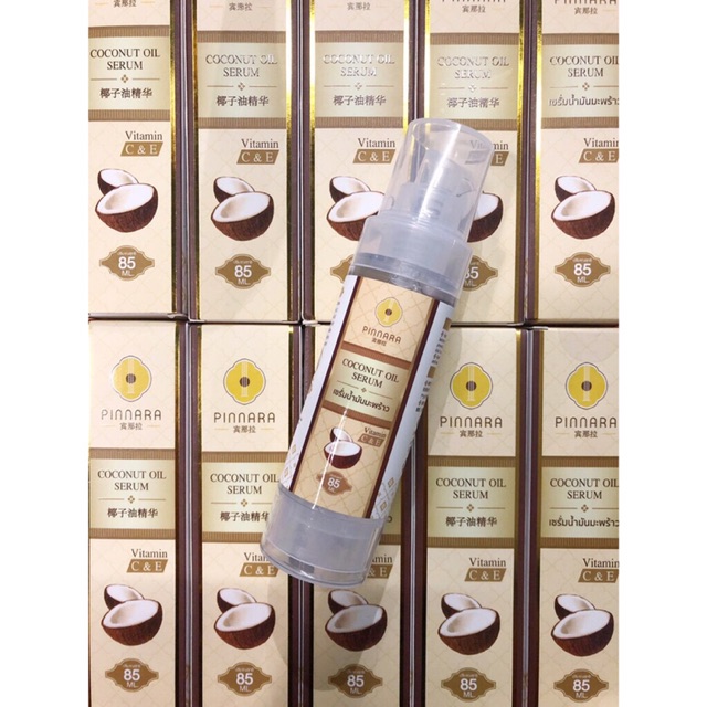 แท้ Pinnara Coconut oil serum 85 ml. พิณนารา พินนารา เซรั่มน้ำมัน ...
