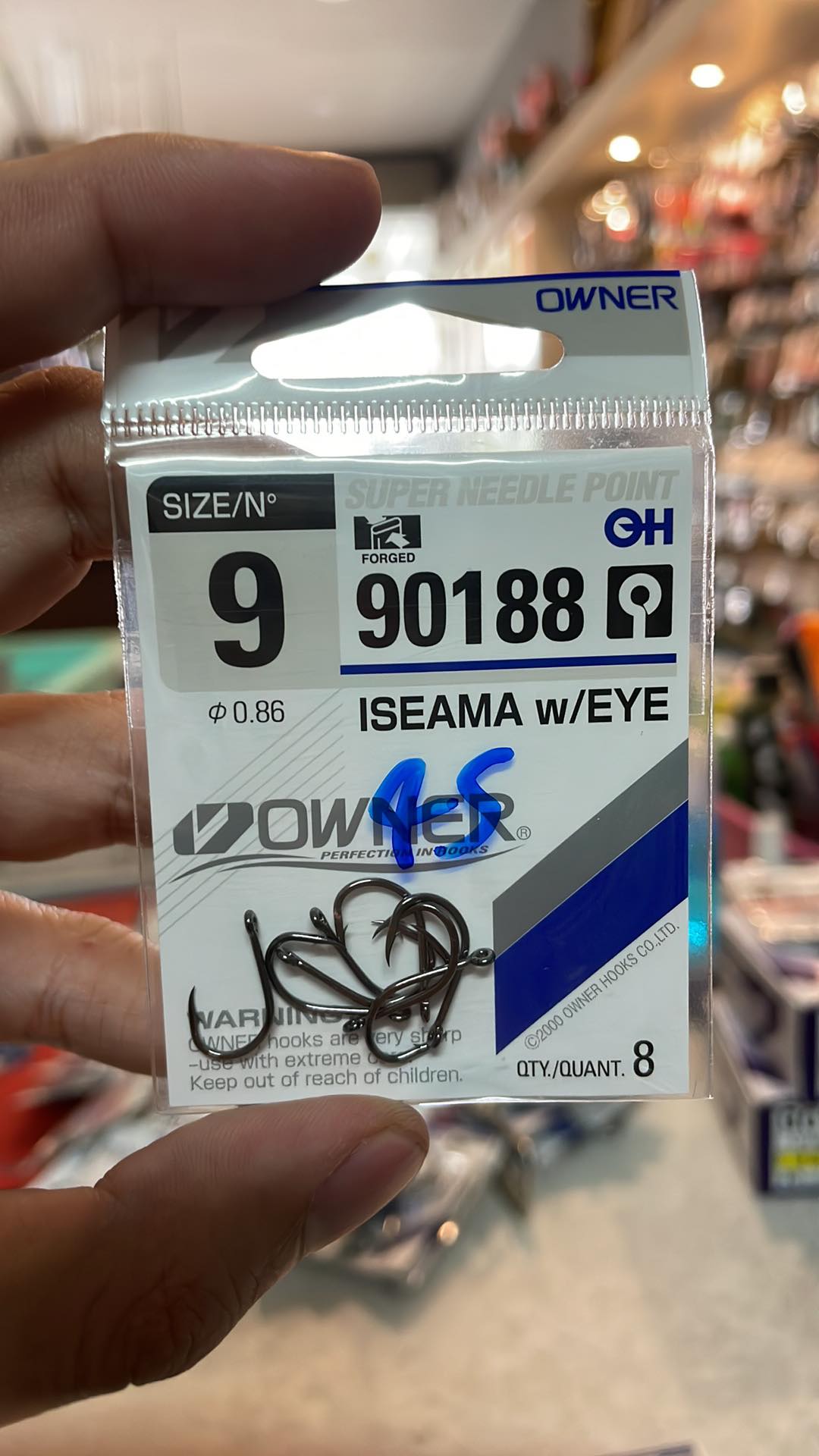 ตัวเบ็ดโอเนอร์90188 OWNER Iseama W/EYE ตูดห่วง แข็งแรง ทนทาน จากญี่ปุ่น - Fishing9999 - ThaiPick