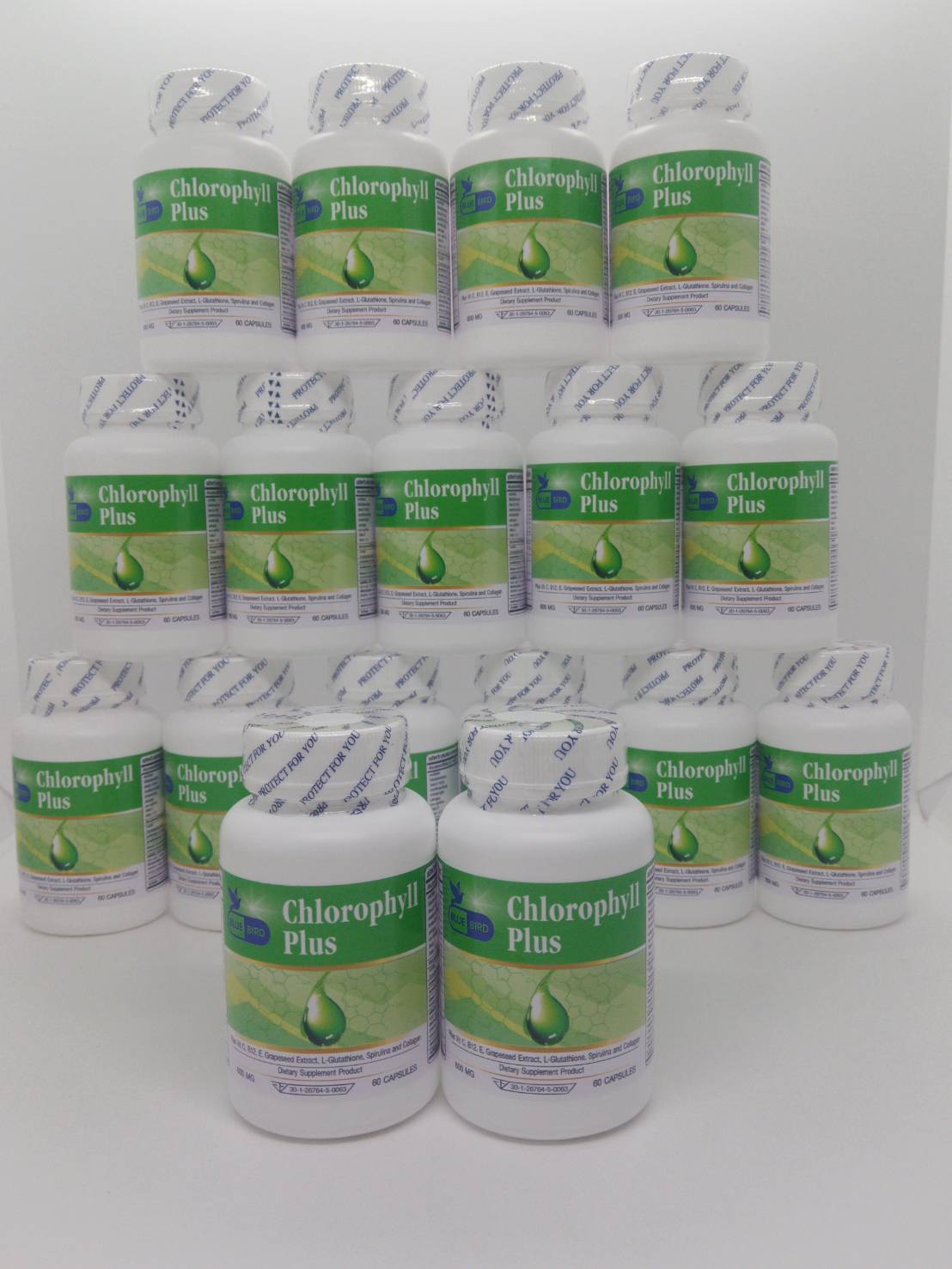 คลอโรฟิลล์ Chlorophyll Plus ขนาด 600 มิลลิกรัม 60 แคปซูล ตราบลูเบิร์ด ...