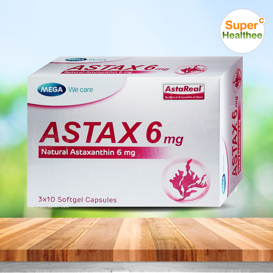 Mega we care astax 6mg (astaxanthin) 30 แคปซูล เมก้า วีแคร์ แอสแทค (แอ ...