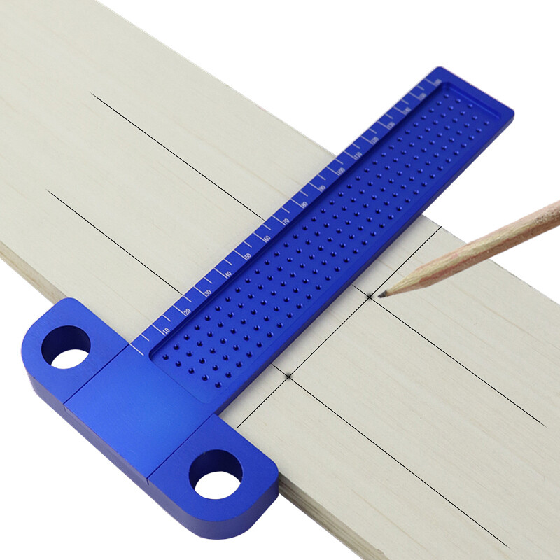 Woodworking T Ruler 160mm Aluminum Alloy Marking Gauge Hole Positioning ...