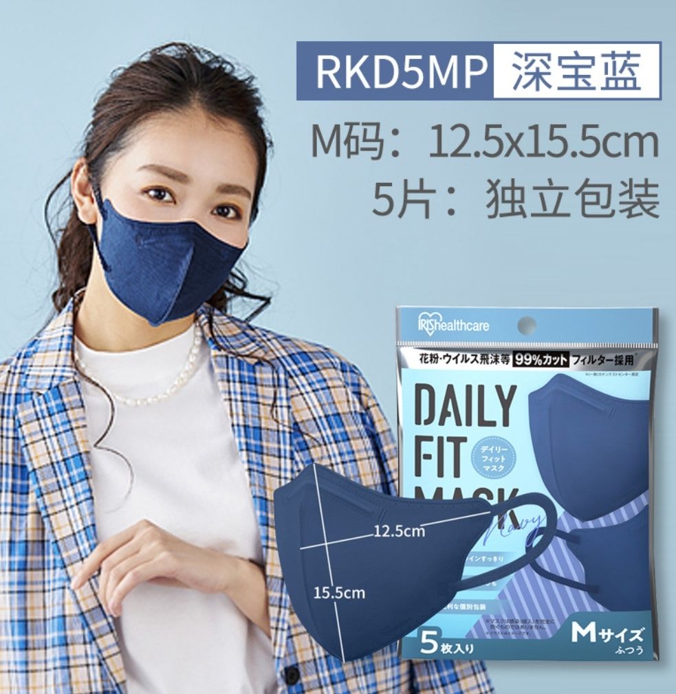 12.12???? พร้อมส่ง Iris Healthcare Daily Fit 3D mask แพ็ค 5 ชิ้น ไซส์ S ...