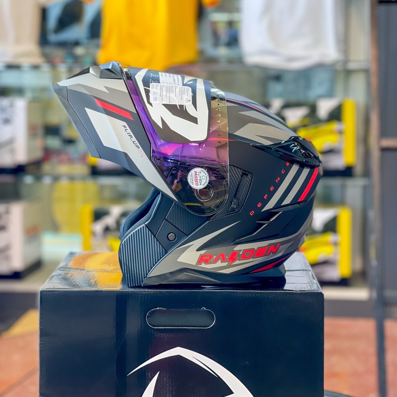 หมวกกันน็อค เปิดคาง /Raiden Flip Up Defence Metal Grey **เลือกขนาดได้ ...