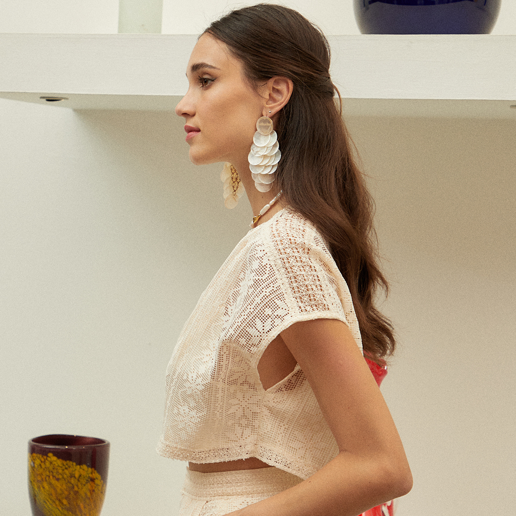 ( พร้อมส่ง ) NEW !! Perana : เสื้อลูกไม้ ISABLE CROP - PeranaBrand ...