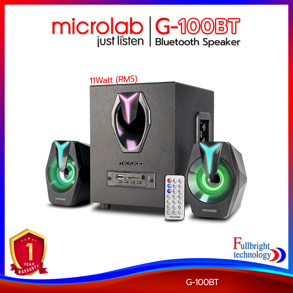Microlab G-100BT Bluetooth Speaker 2.1 Ch 11Watt ลำโพงคอมพิวเตอร์ ระบบ ...