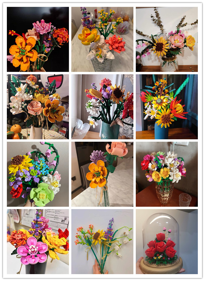 SEMBO BLOCK เลโก้ดอกไม้ ตัวต่อ lego flower เลโก้ดอกไม้ วัสดุเอบีเอส ...