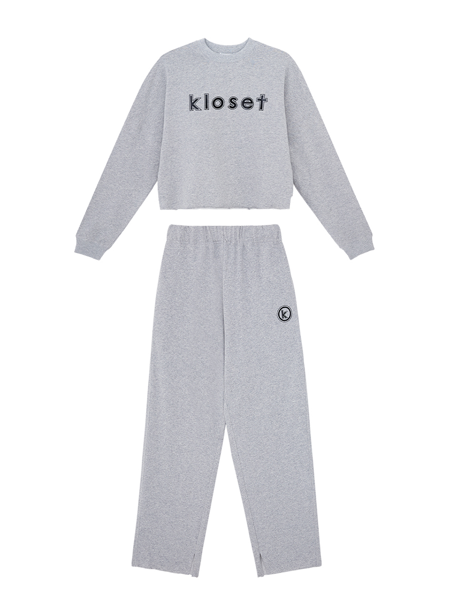 KLOSET Kiss Sweatshirt Set (KK22-SET003) ชุดเซ็ท โลโก้ KLOSET เสื้อแขน ...