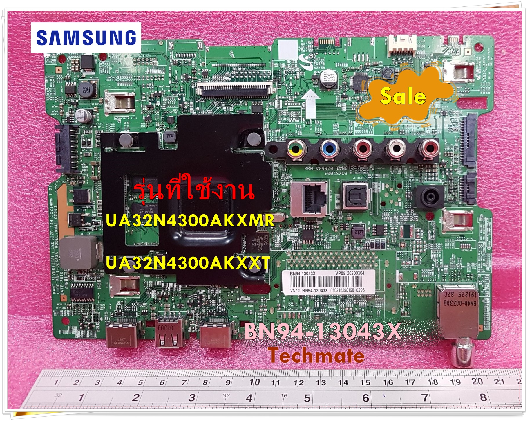 อะไหล่ของแท้/เมนบอร์ดทีวีซัมซุง/SAMSUNG/ BN94-13043X/รุ่น UA32N4300AKXMR/UA32N4300AKXXT/ASSY PCB ...