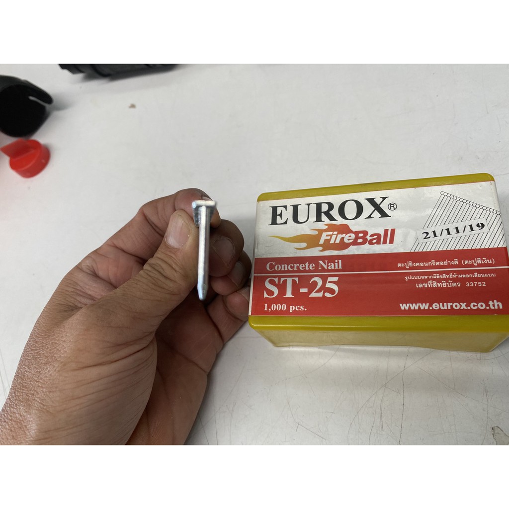 ตะปูยิงคอนกรีตEUROX ลูกแม็ก ปืนลม ขาเดี่ยว(งานหนัก, ทรง T) ST-18/ST-25 ใช้กับปืนลม ST64 ...