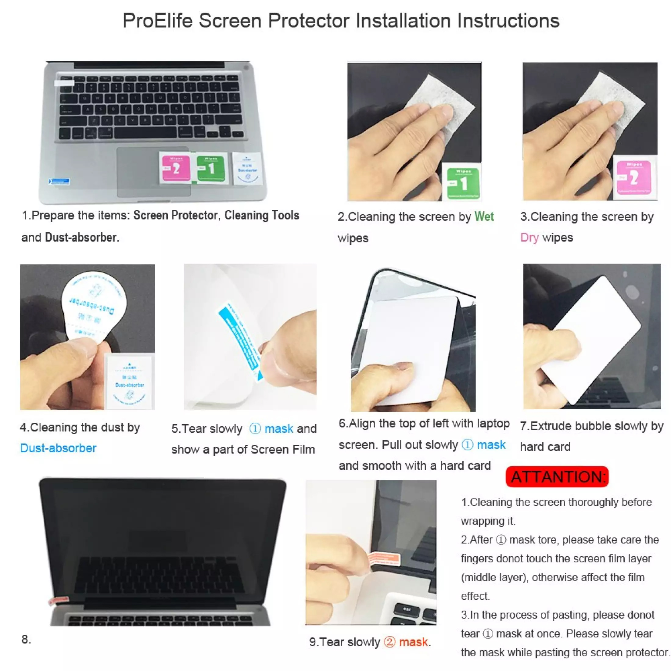 MLIFE - PET ฟิล์ม ฟิล์มกันรอย หน้าจอ เต็มจอ สำหรับ MacBook Pro 13 M1 ...