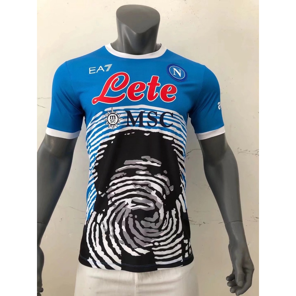 Ssc เสื้อฟุตบอล Napoli Blue Maradona Ltd Fans Edition สําหรับผู้ชาย ...
