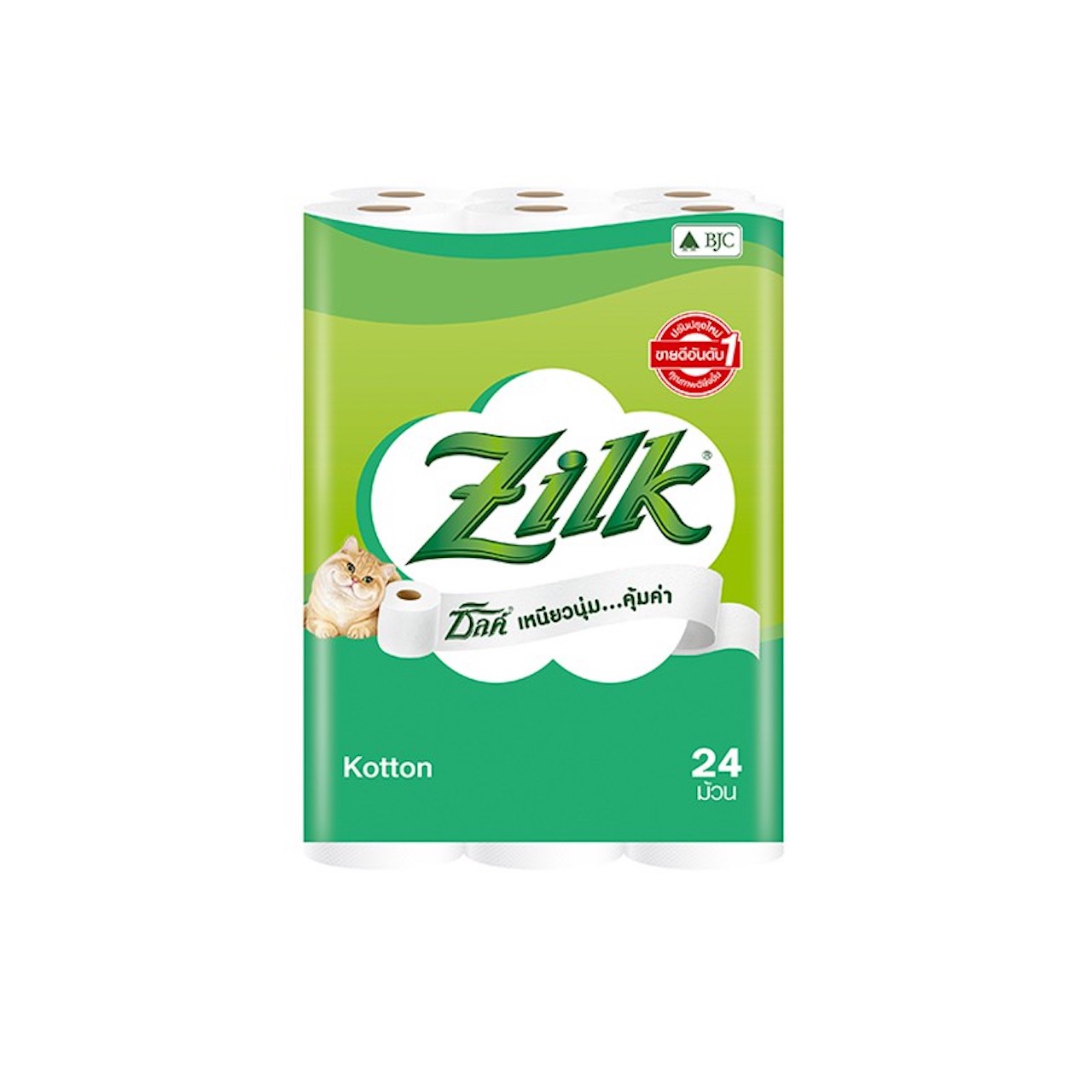 ซิลค์ คอตตอน กระดาษทิชชูม้วน หนา 2 ชั้น 24 ม้วนกระดาษทิชชู่ Zilk Kotton Toilet Tissue 2 ply 24 ...