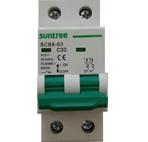 AC เบรกเกอร์ไฟฟ้า MCB Suntree 415V 4Pole 40A - SOLAR(THAILAND) - ThaiPick