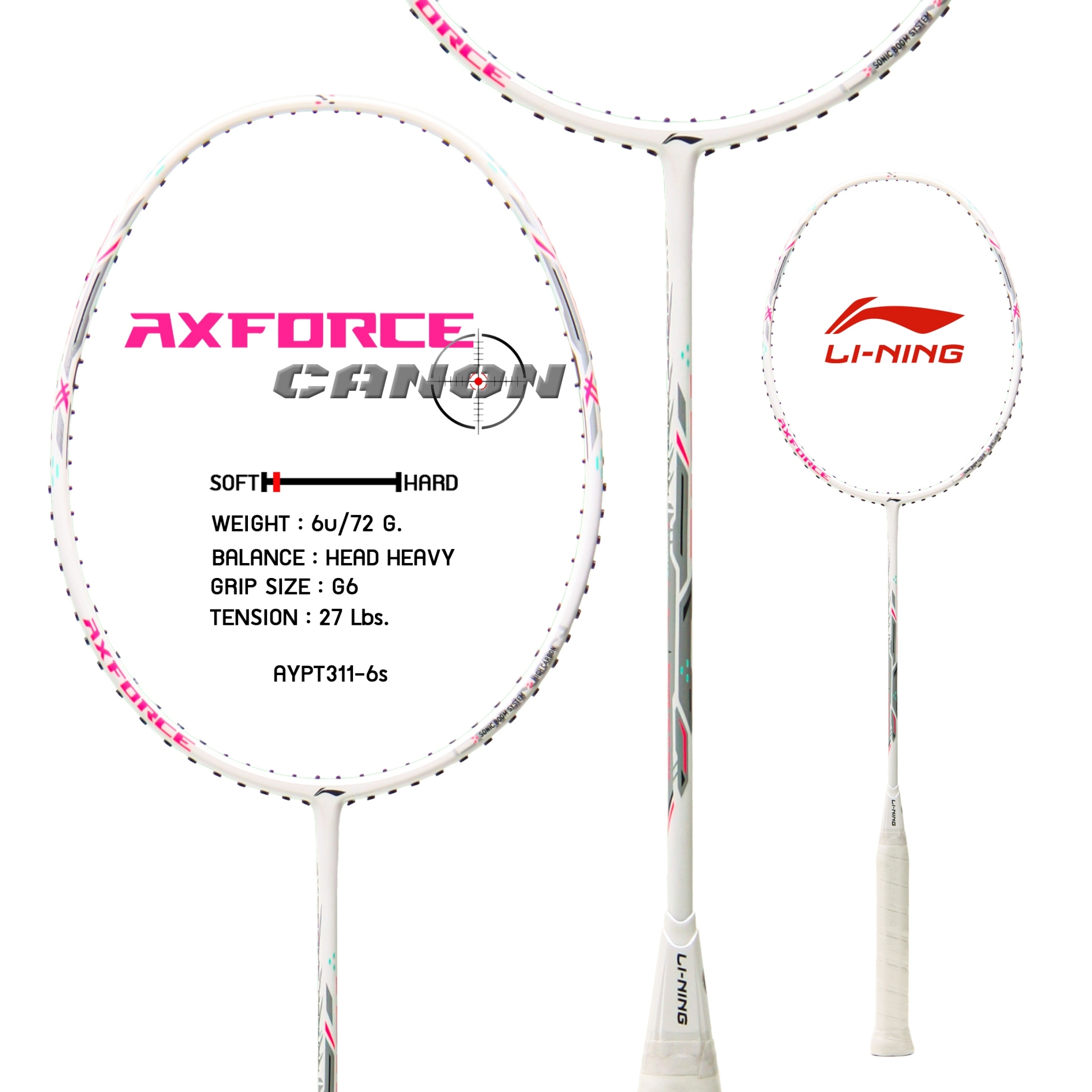 LI-NING ไม้แบดมินตัน รุ่น AXFORCE CANNON (4U/5U/6U) แถมซอง+พันด้าม+เอ็น พร้อมขึ้น ฟรี | Lazada.co.th