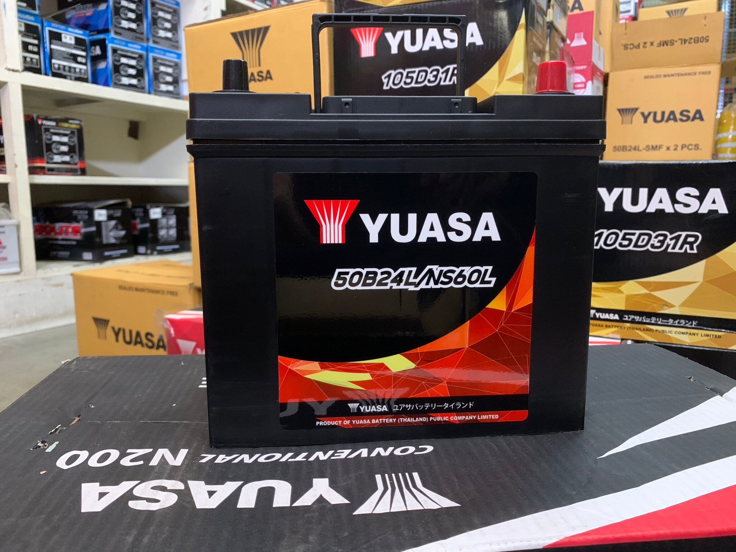 แบตเตอรี่ YUASA รุ่น 50B24L MF ขนาด 45 แอมป์ ขั้วL ชนิดกึ่งแห้ง ไฟเต็ม พร้อมใช้งาน รับประกัน 1 ...