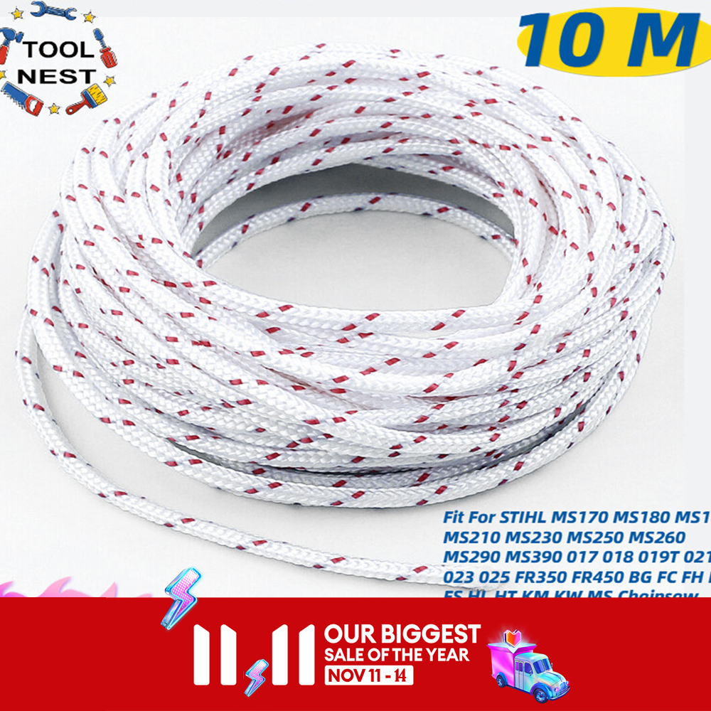 Tool Nest เชือกดึงสตาร์ทเครื่อง10เมตร,เชือกสำหรับเลื่อยยนต์เครื่องตัด ...
