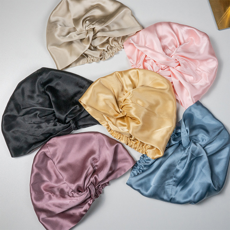 19 Momme New Double Layer Mulberry Silk Sleeping Cap Night Silk Sleep ...