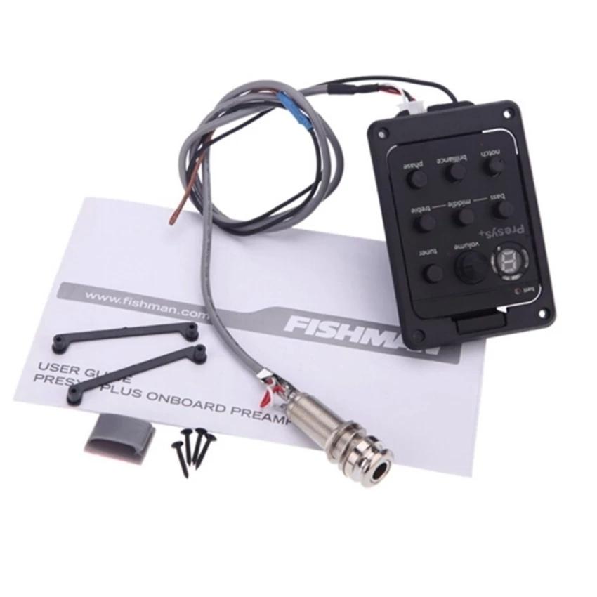 FISHMAN Presys 301 Mic Blend Dual Model Guitar Preamp EQ Tuner Piezo Pickup Beat+Free Guitar ...