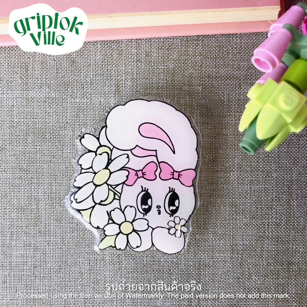 Griptok Acrylic Bunny PopSocket การ์ตูนติดหลังมือถือ ที่ติดโทรศัพท์ กร ...