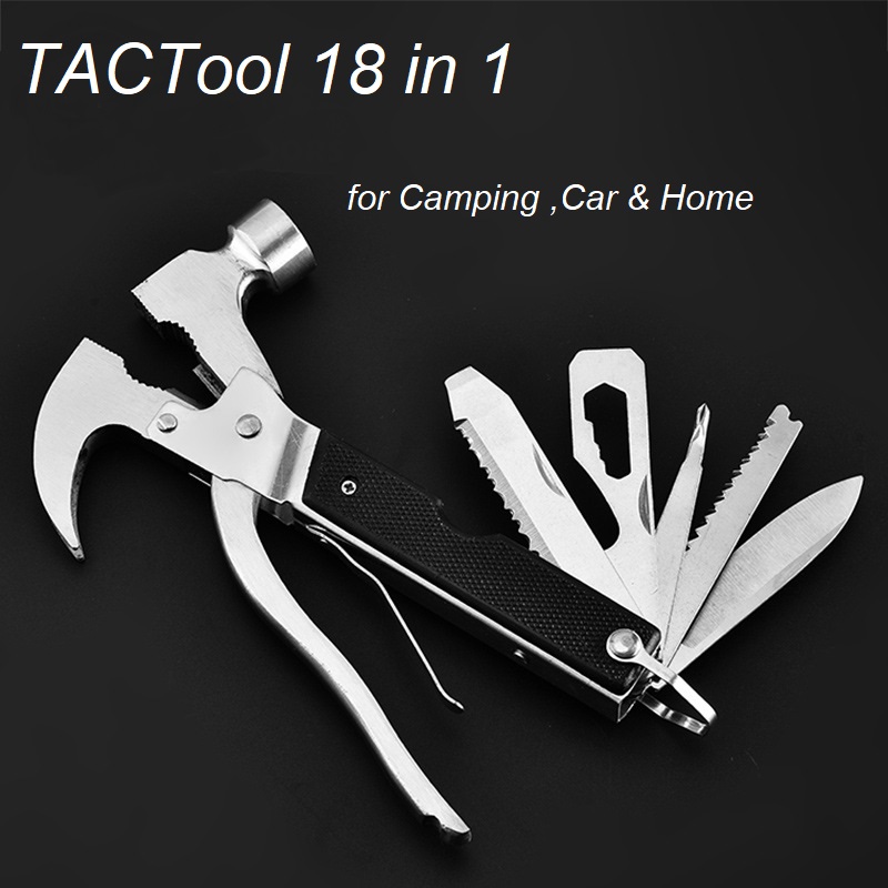 TAC TOOL 18 iN1ค้อนอเนกประสงค์ ค้อนพกพา ค้อนแคมป์ปิ้ง | Lazada.co.th
