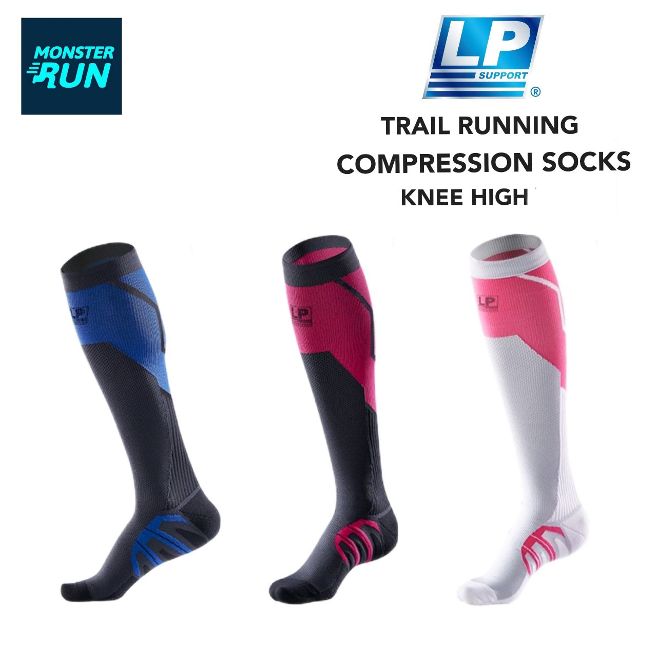 ถุงเท้า LP Trail Running Compression Socks Knee High - Monster Run ...
