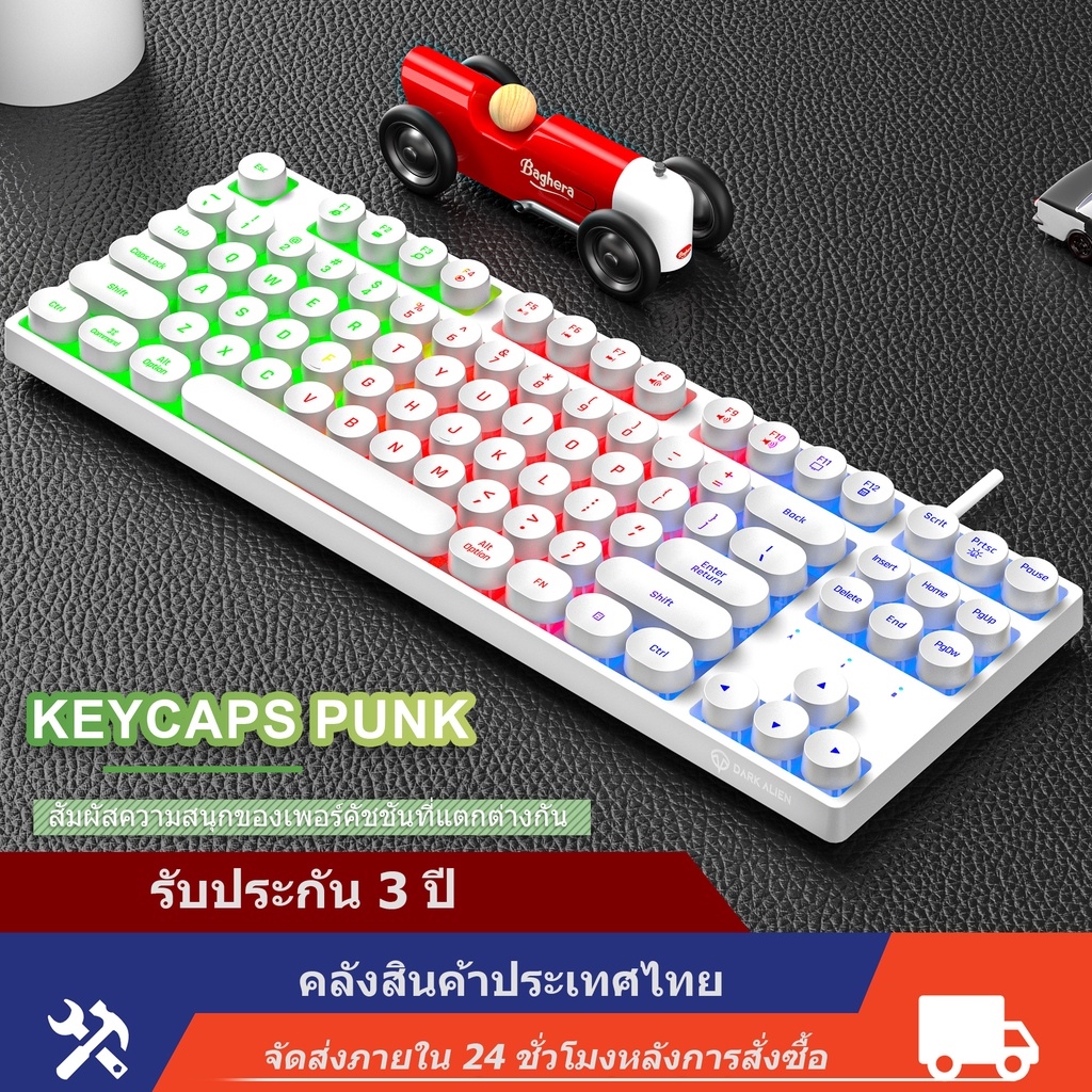 ☁ 🚚จัดส่งในวันเดียวกัน Leaven K620 คีย์บอร์ด tkl 60 keyboard mechanical ...
