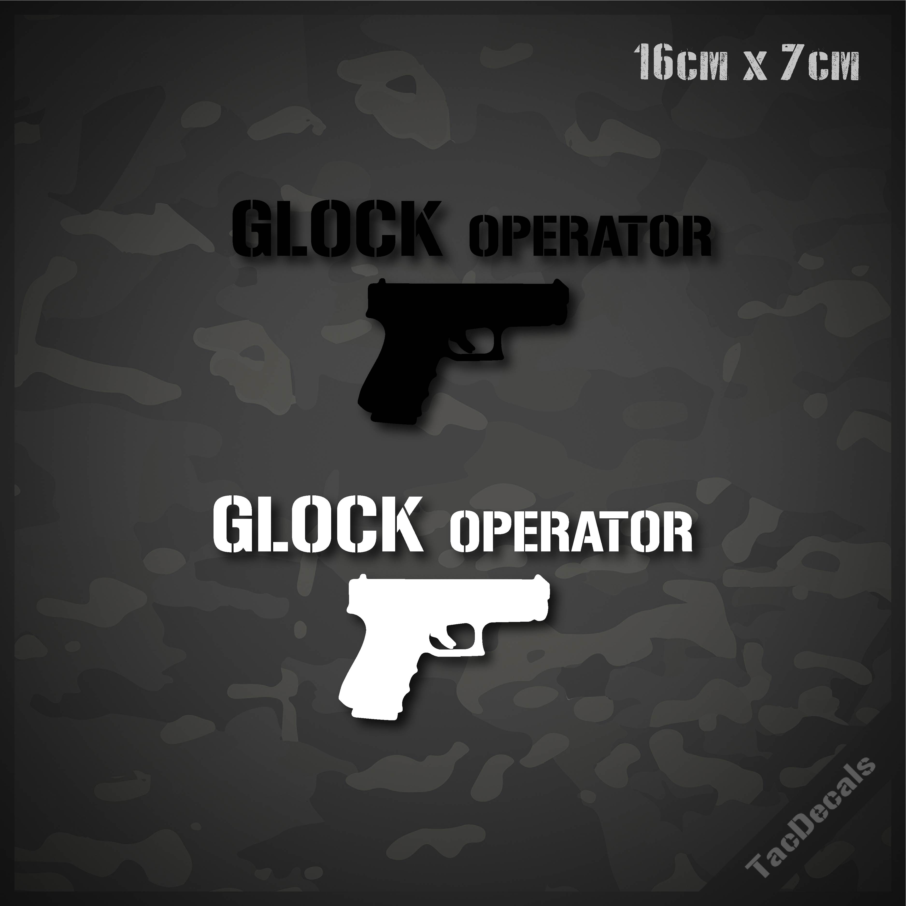 สติกเกอร์รูปปืน Glock Operator สติกเกอร์ติดรถยนต์ งานไดคัท สะท้อนแสง3M ...