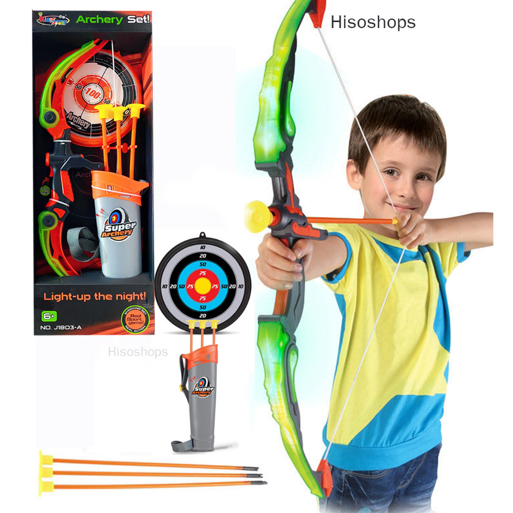 Super Archery Set ธนูของเล่น เกมส์ยิงธนูมาพร้อมคันธนู ลูกศร และเป้าหมาย ...
