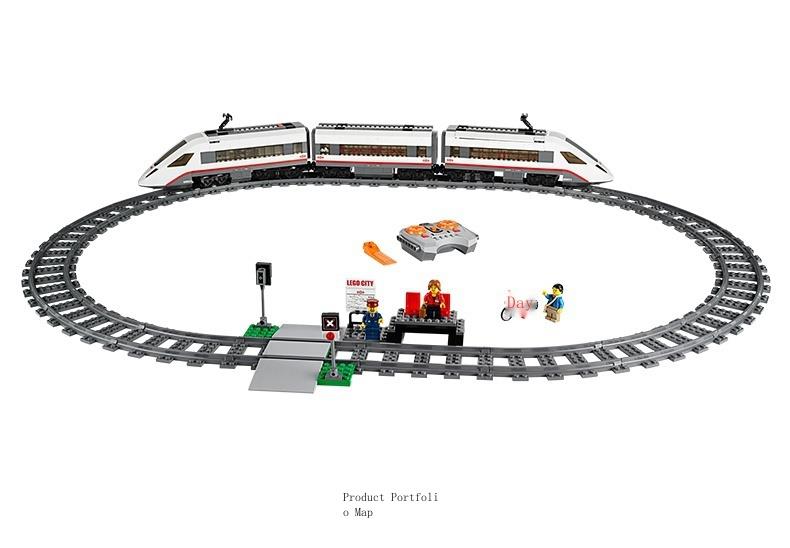 LEGO Assembling remote control electric passenger high-speed train ...